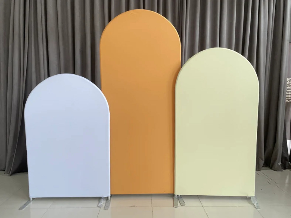 PVC Pink Personalized Wedding Backdrops Round Frame Arch Party Stage ...