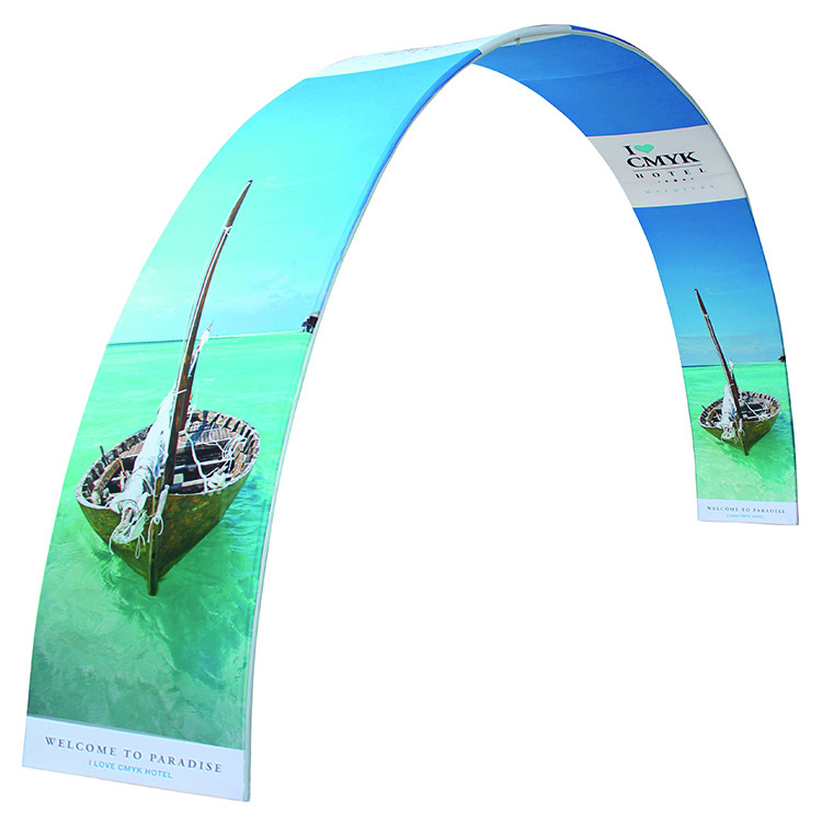 230gsm Square Arch Display Stand Expo CMYK Trade Show Backdrop Displays